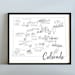 Sketched Map of the State of Colorado With Points of Interest - Etsy