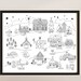 Hand Sketch Drawing of the North Pole - Santa's Land - Etsy