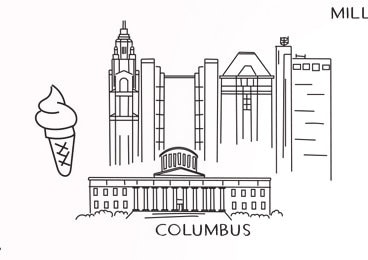 Sketched Drawing of Ohio Points of Interest Art Print - Etsy