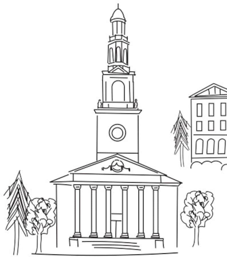 Sketched Drawing of the Lexington, Kentucky Art Print - Etsy