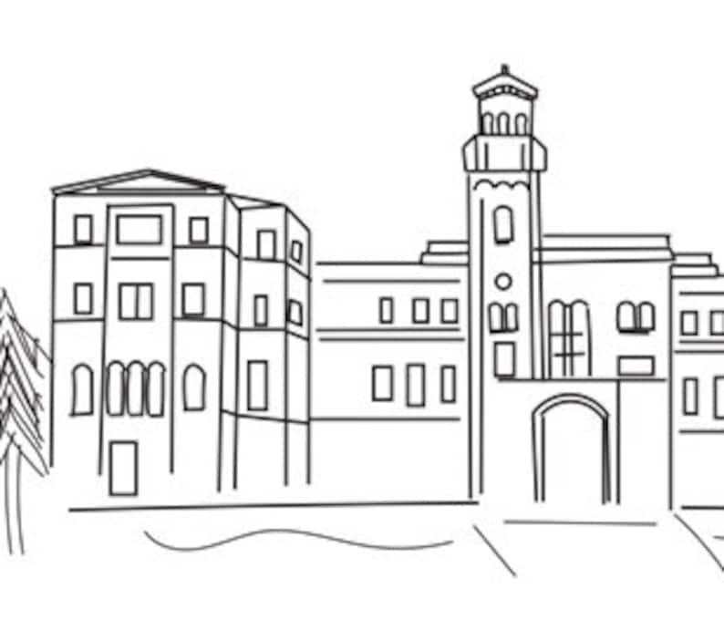 Sketched Drawing of Lubbock, Texas Art Print - Etsy