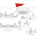 Sketched Drawing of Lubbock, Texas Art Print - Etsy