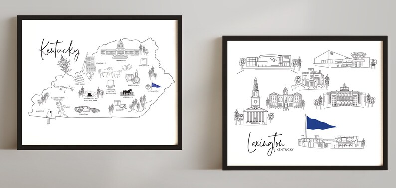 Sketched Drawing of the Lexington, Kentucky Art Print - Etsy