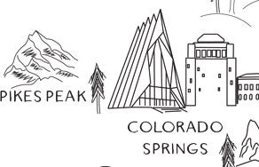 Sketched Map of the State of Colorado With Points of Interest - Etsy