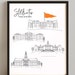Sketched Drawing of Oklahoma State University Campus - Etsy