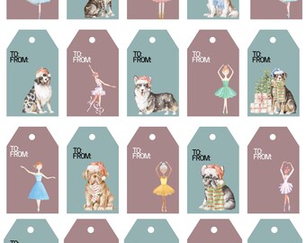 Printable [PDF] Christmas Holiday Gift Tag Present - Etsy