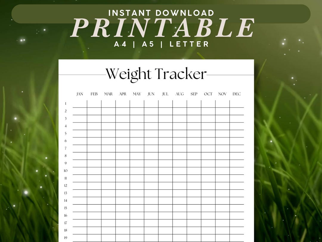 Weight Loss Tracker | Year at a Glance | Lose Weight | Weigh in | Diet ...