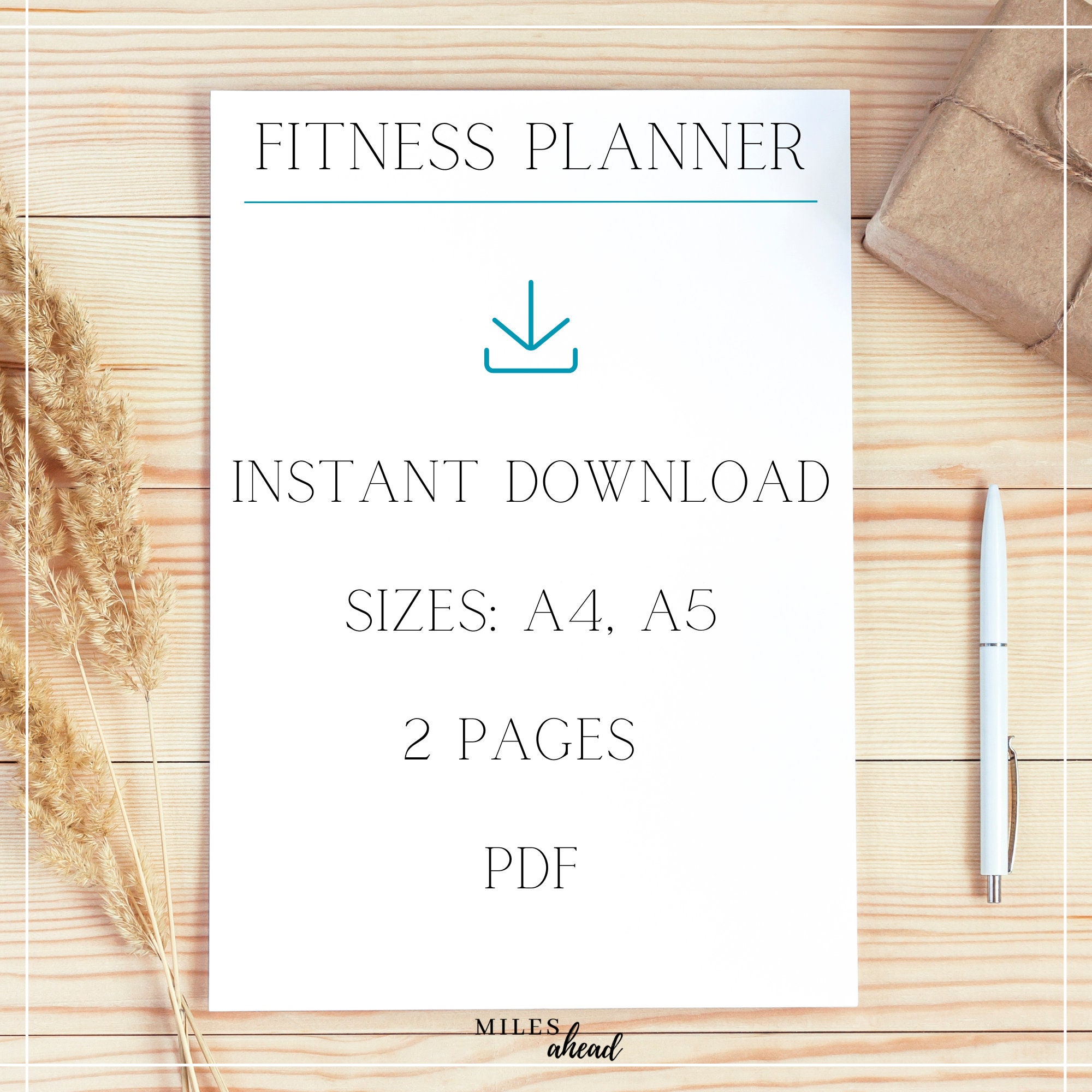 Daily Exercise Planner, Exercise Tracker PDF, Workout Tracker Sheets ...