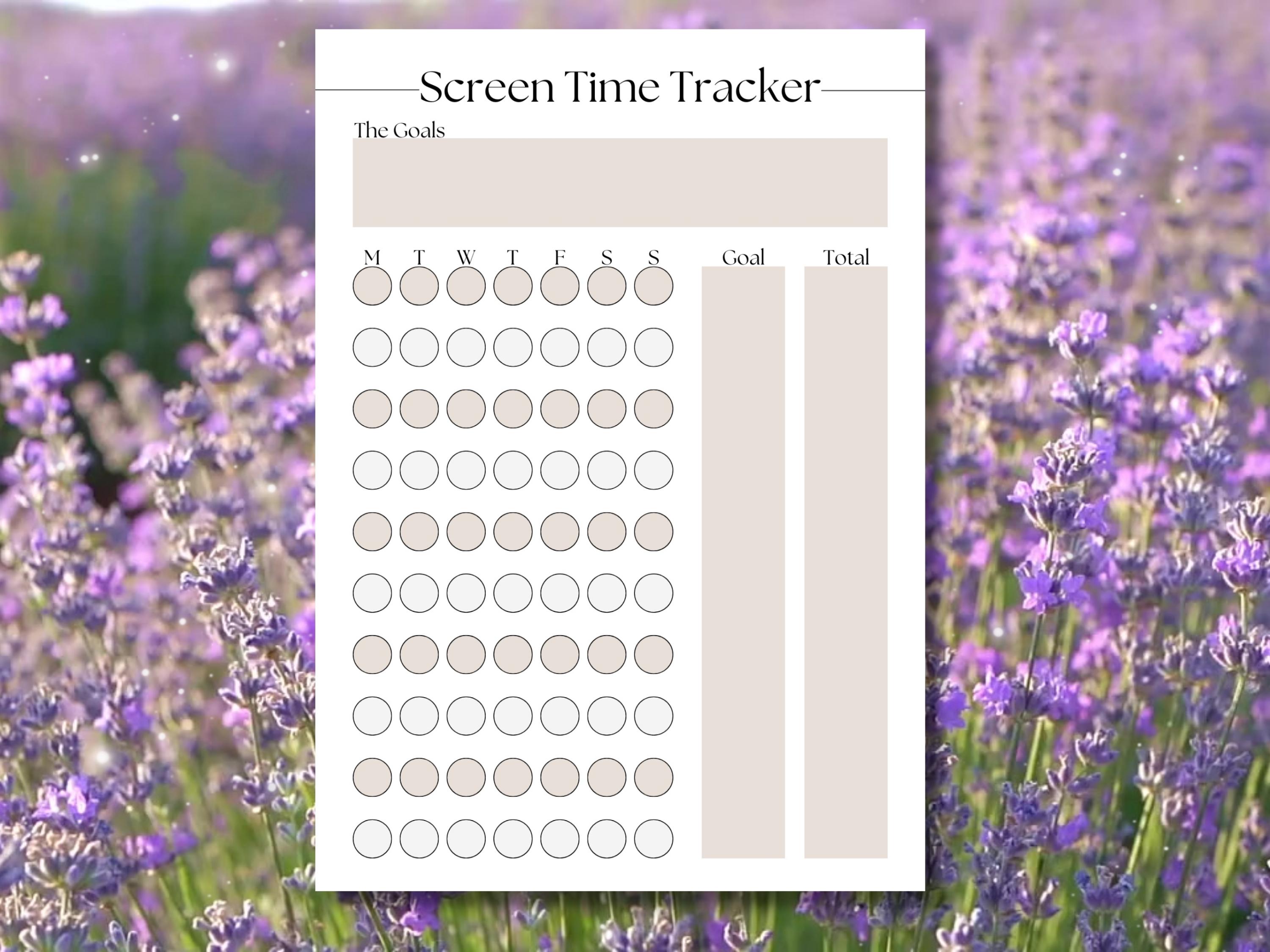 Screen Time Management Chart: Social Media Detox Tracker for Kids ...
