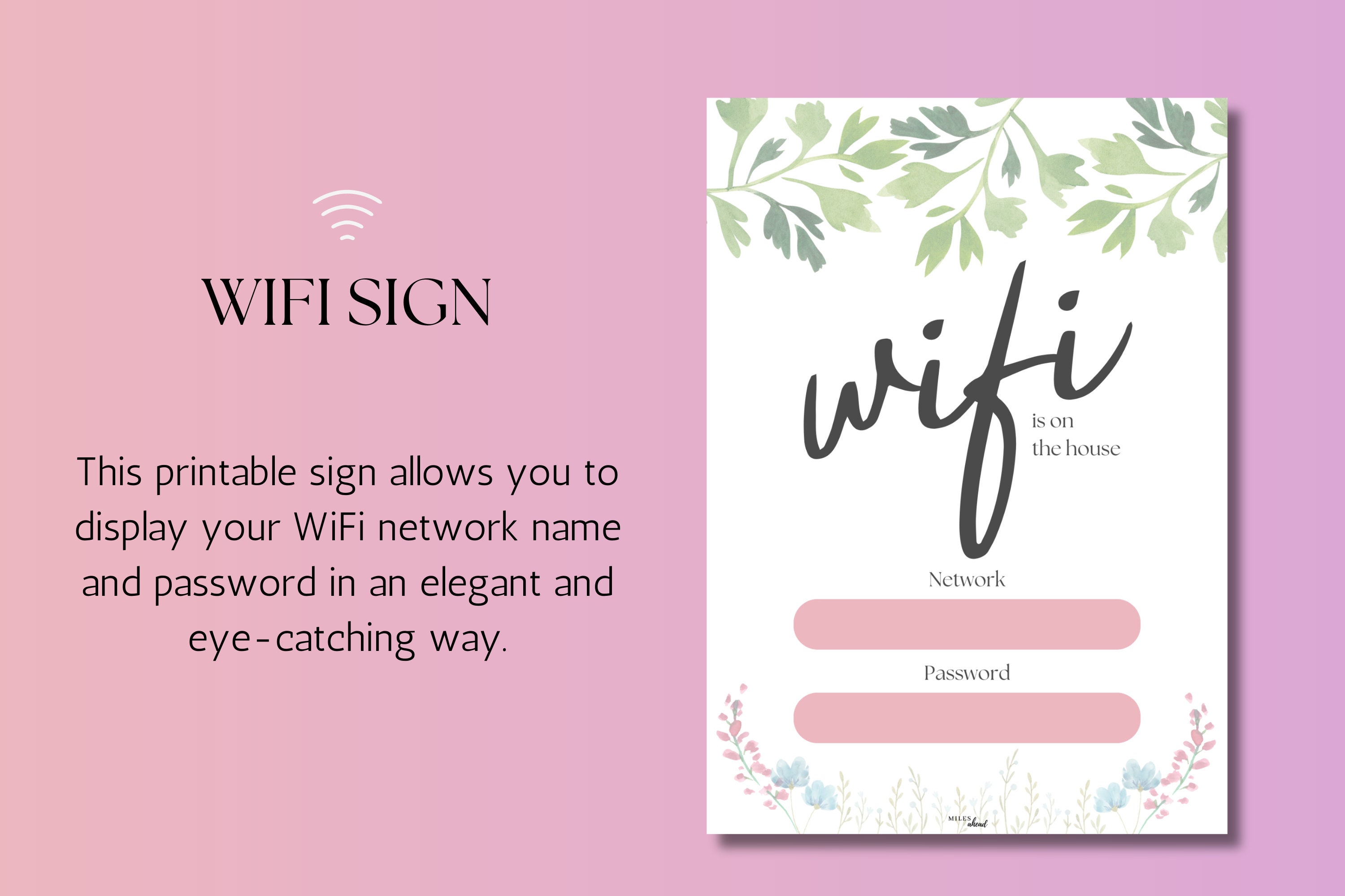 Wifi Password Sign Wifi Sign Printable Template Be Our Guest - Etsy