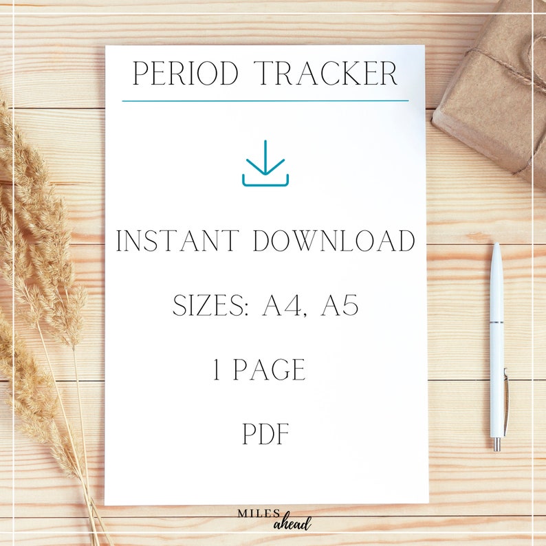 Printable Period Track, PDF Period Tracker, Ovulate Track Printable ...