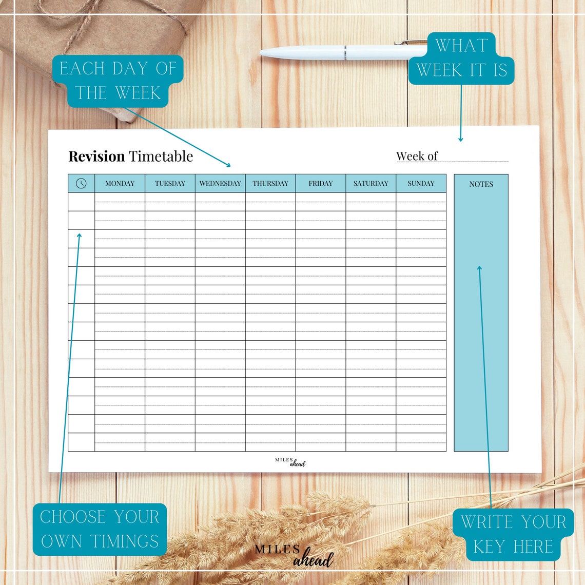 Printable Revision Timetable, Exam Study Schedule, Study Schedule PDF ...