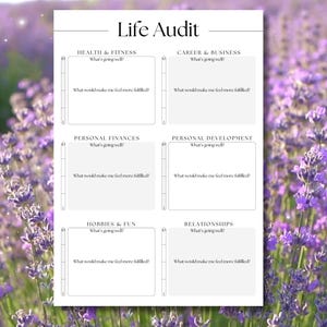 Life Audit Planner | Printable Life Goal Setting | Journaling Prompts ...