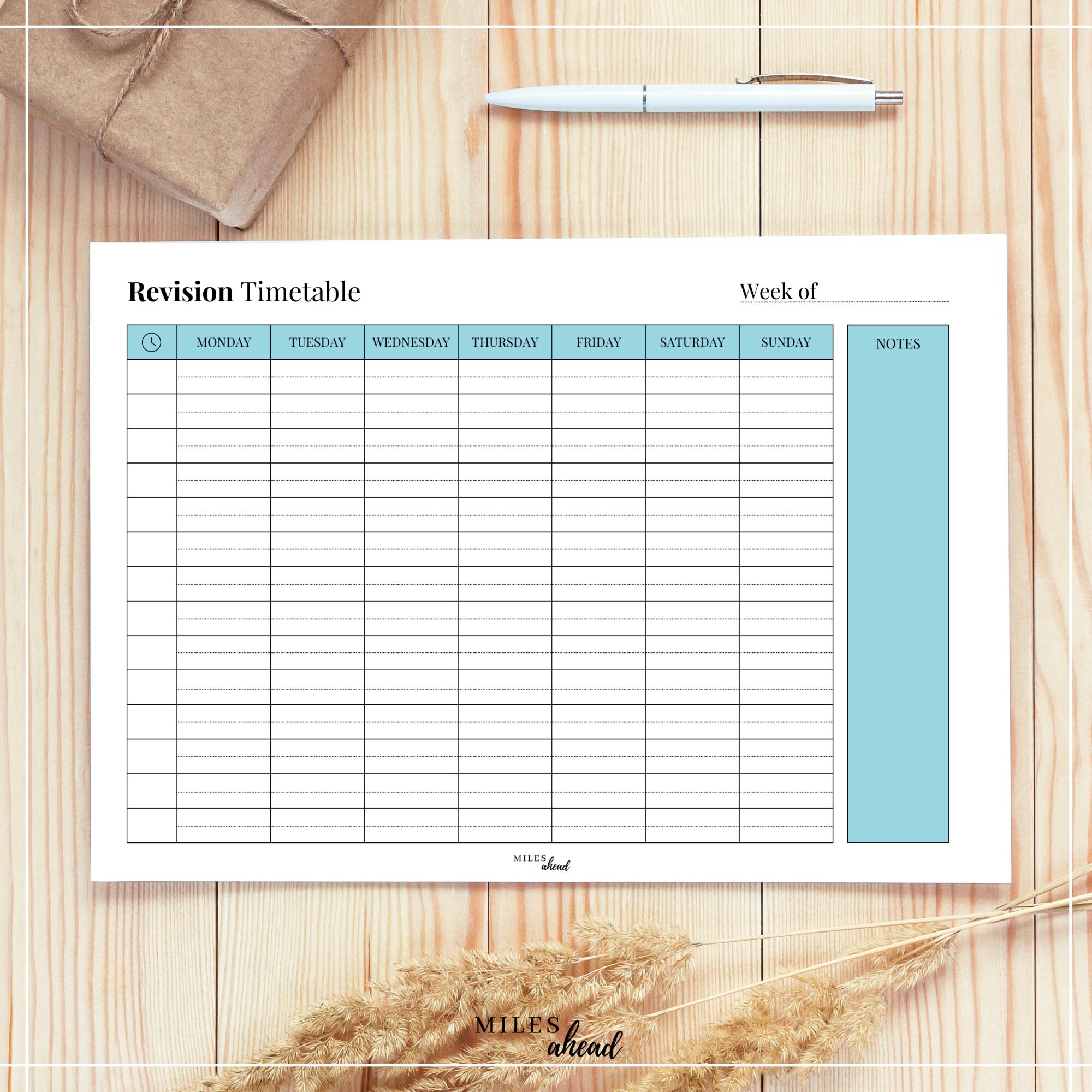Printable Revision Timetable, Exam Study Schedule, Study Schedule PDF ...