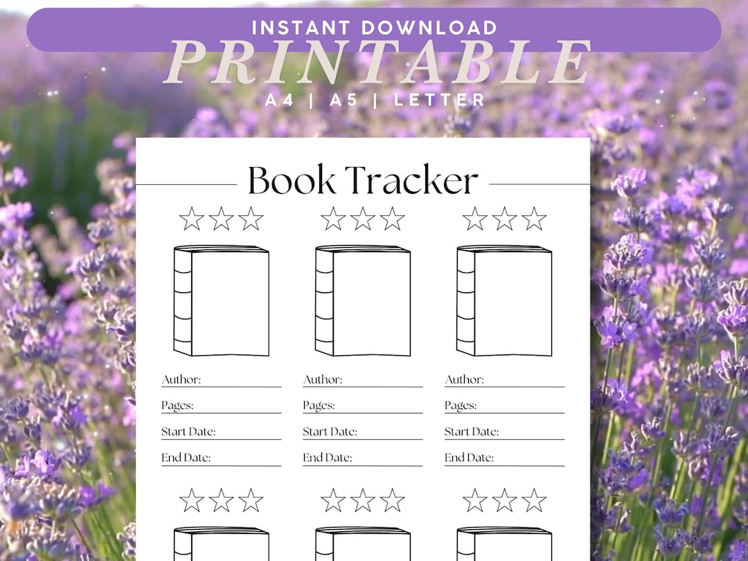 Reading Tracker Printable Book Log Reading Log 2025 Reading List ...