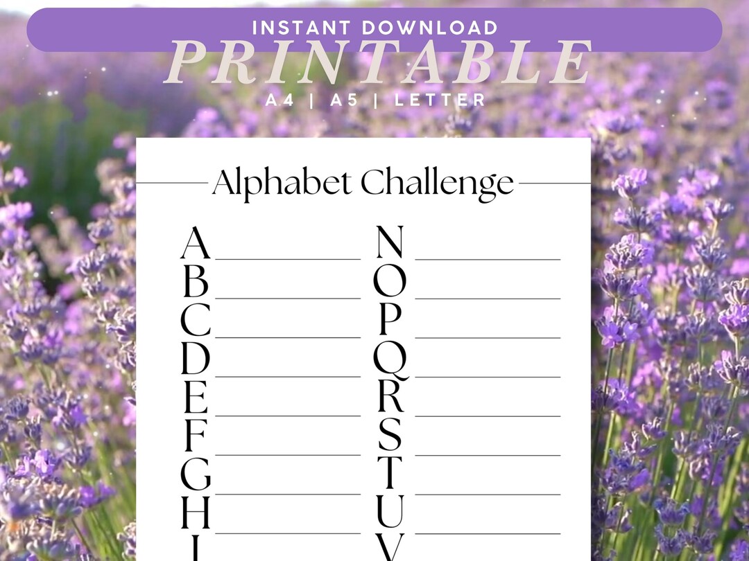 A-Z Book Bingo: Alphabet Reading Challenge Tracker | Printable PDF for ...