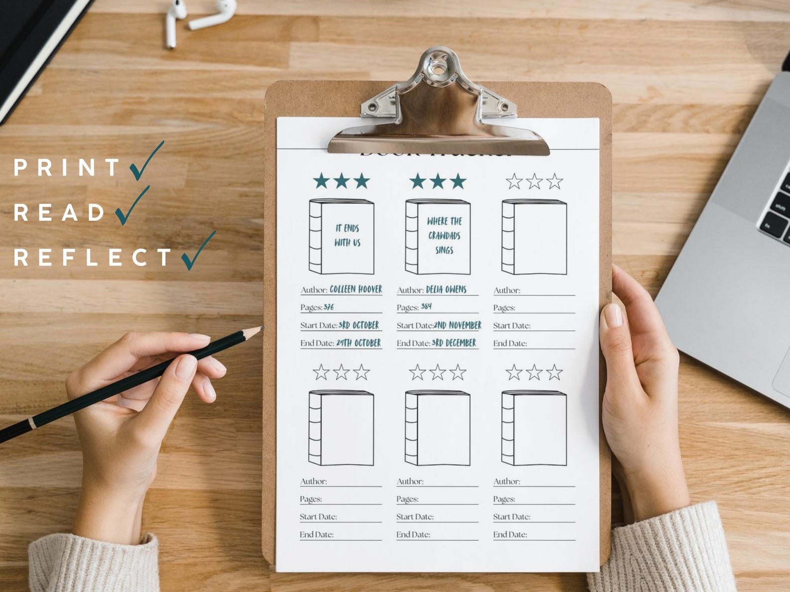 2025 Printable Reading Tracker: Book Log, Review & Library Organizer ...