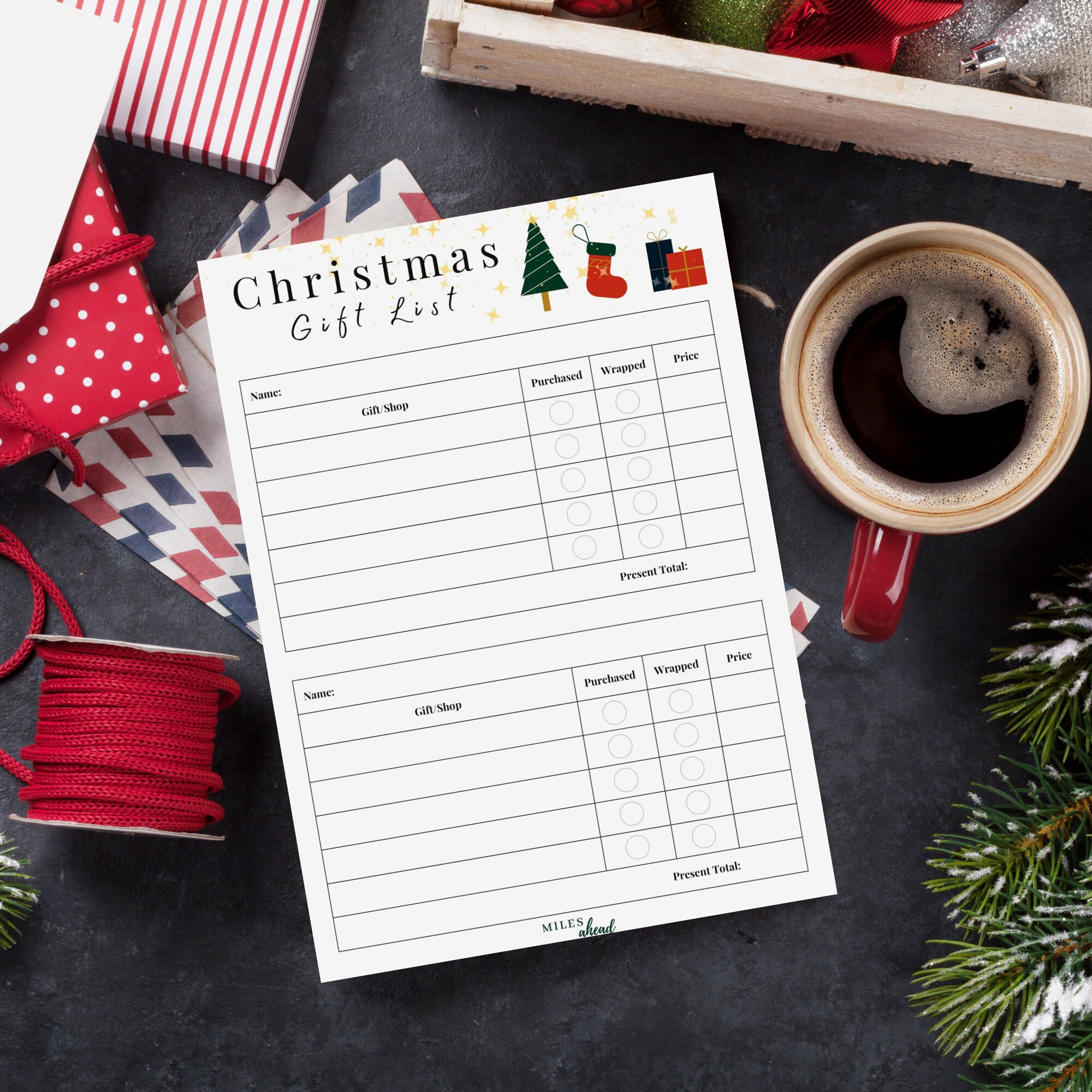 Christmas Planner 2023, Set Goal for 2024, Shop List, Christmas Menu ...