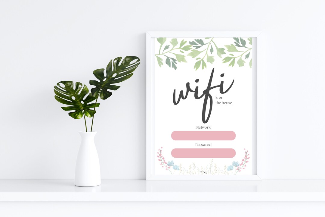Wifi Password Sign Wifi Sign Printable Template Be Our Guest - Etsy