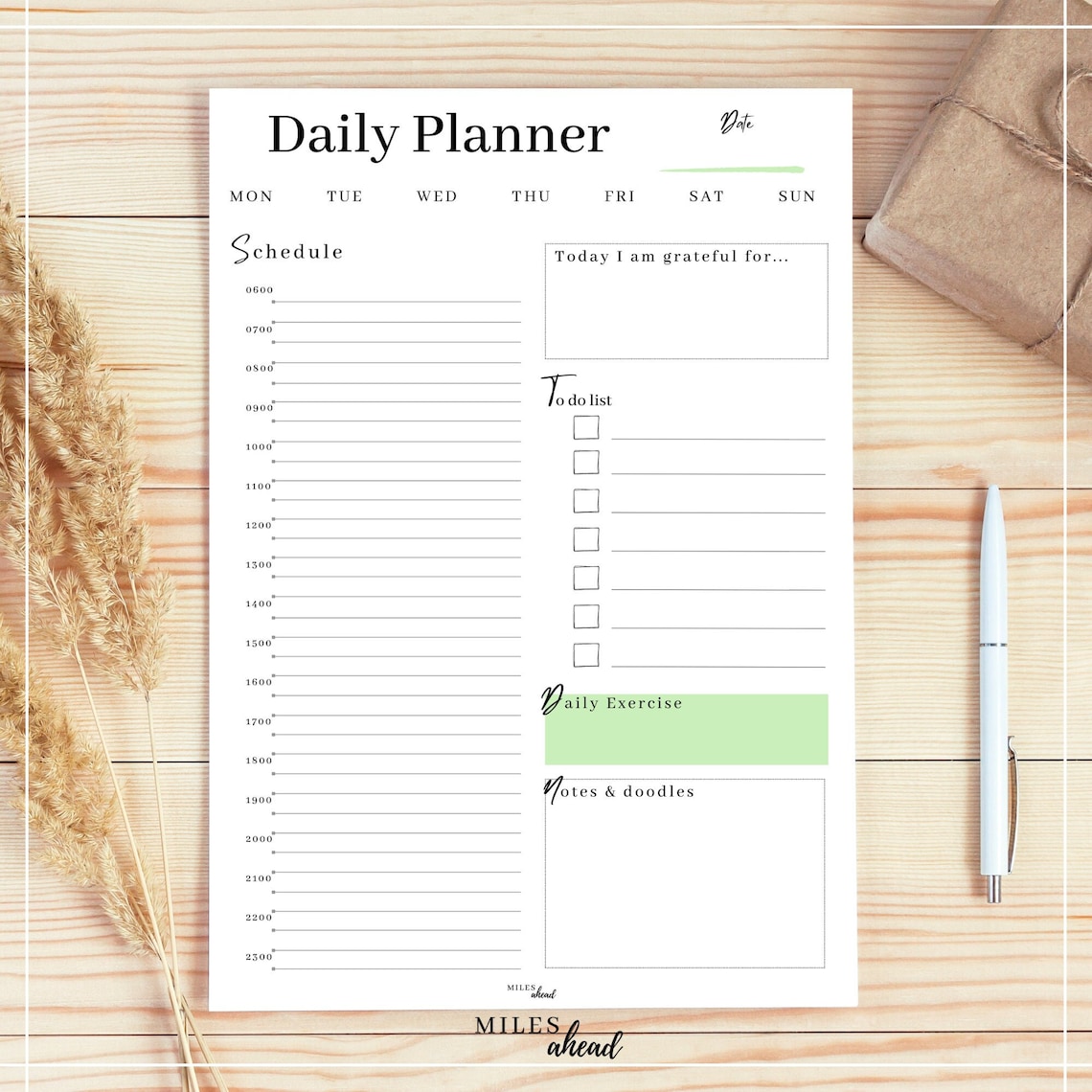 My Daily Routine, Daily Routine Plan, WFH Daily Planner, Schedule by ...