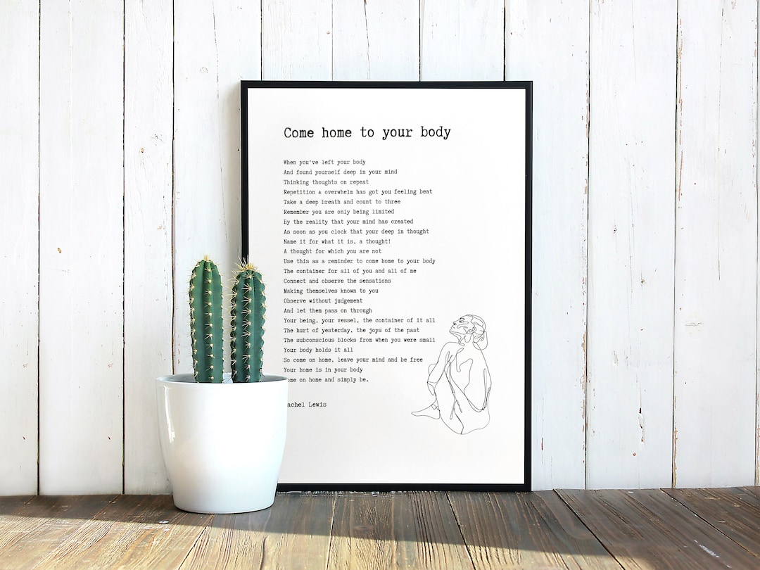 Inspirational Poem Wall Art Home Decor Poetry Print Poetry Gift for Her ...