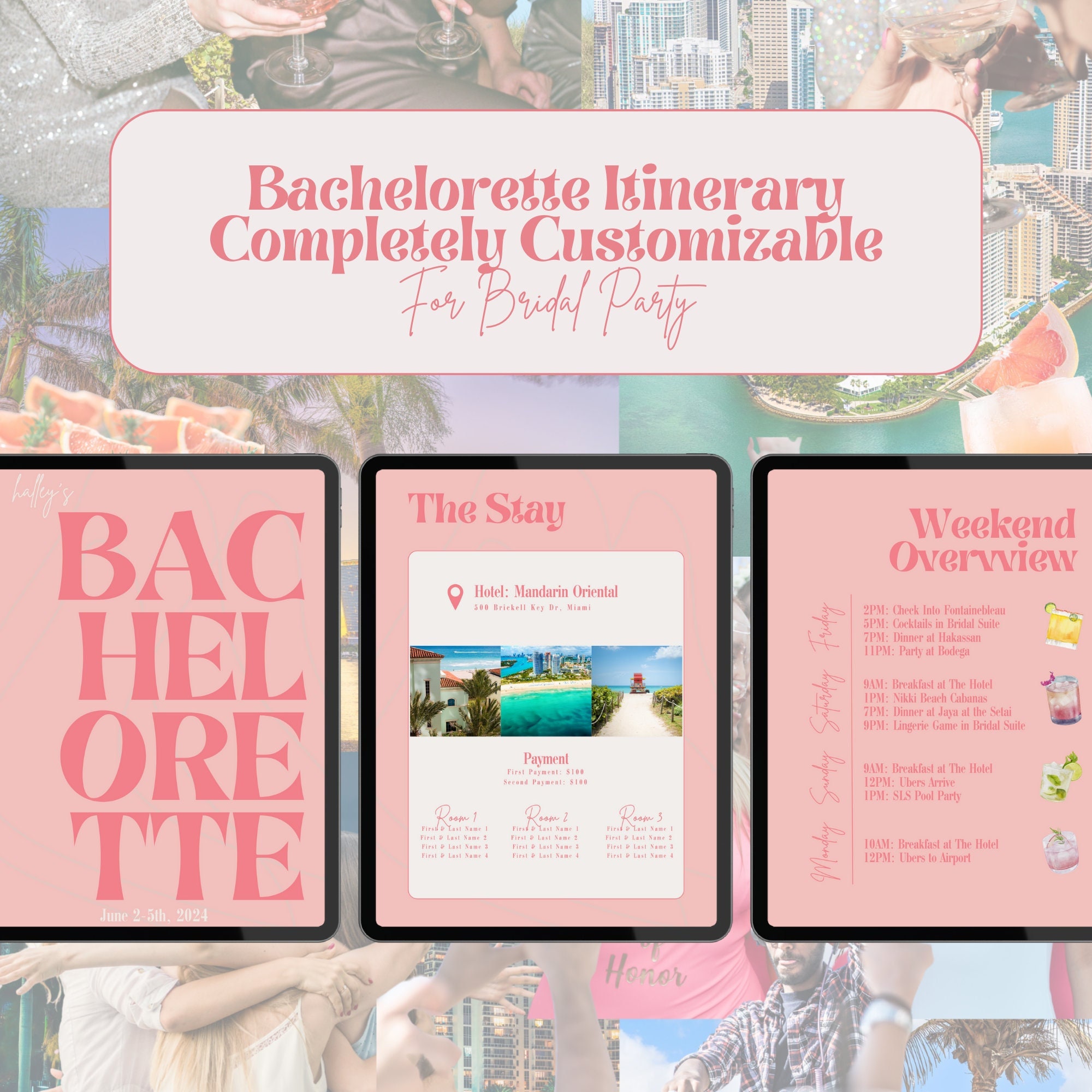Create Memorable Moments: Bachelorette Weekend Itinerary | Canva ...