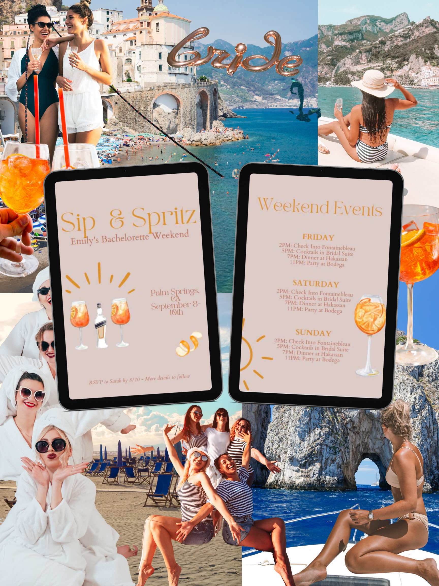 Create a Memorable Sip & Spritz Themed Bachelorette Weekend With Our ...