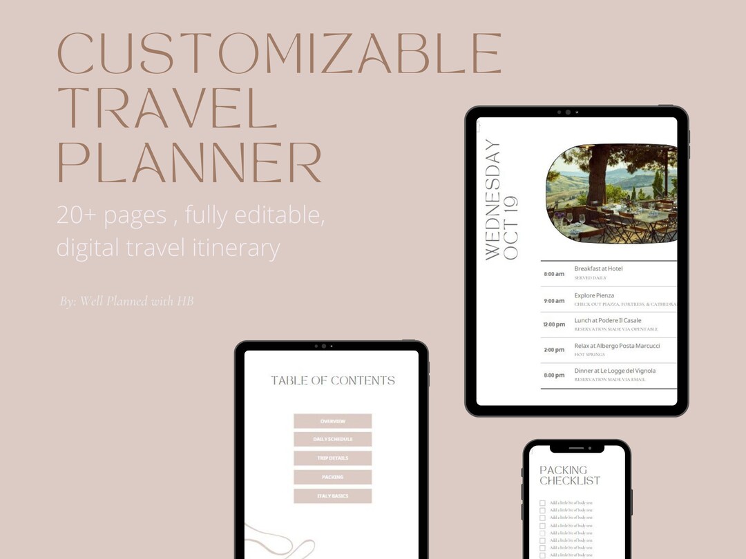 Plan Your Dream Vacation With Our Customizable Travel Itinerary ...