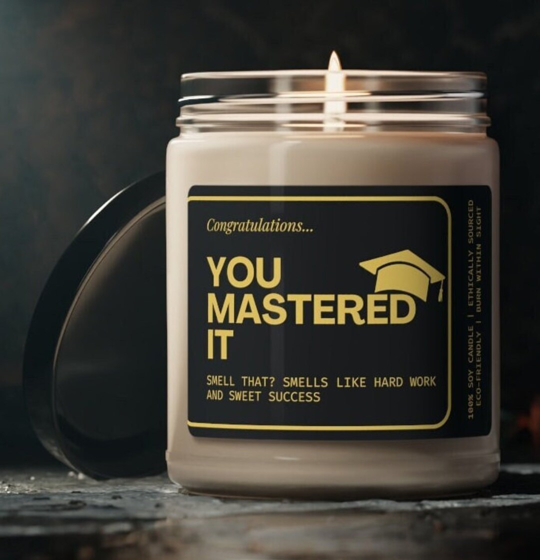 Mastered It Degree Candle Masters Degree Gift College - Etsy