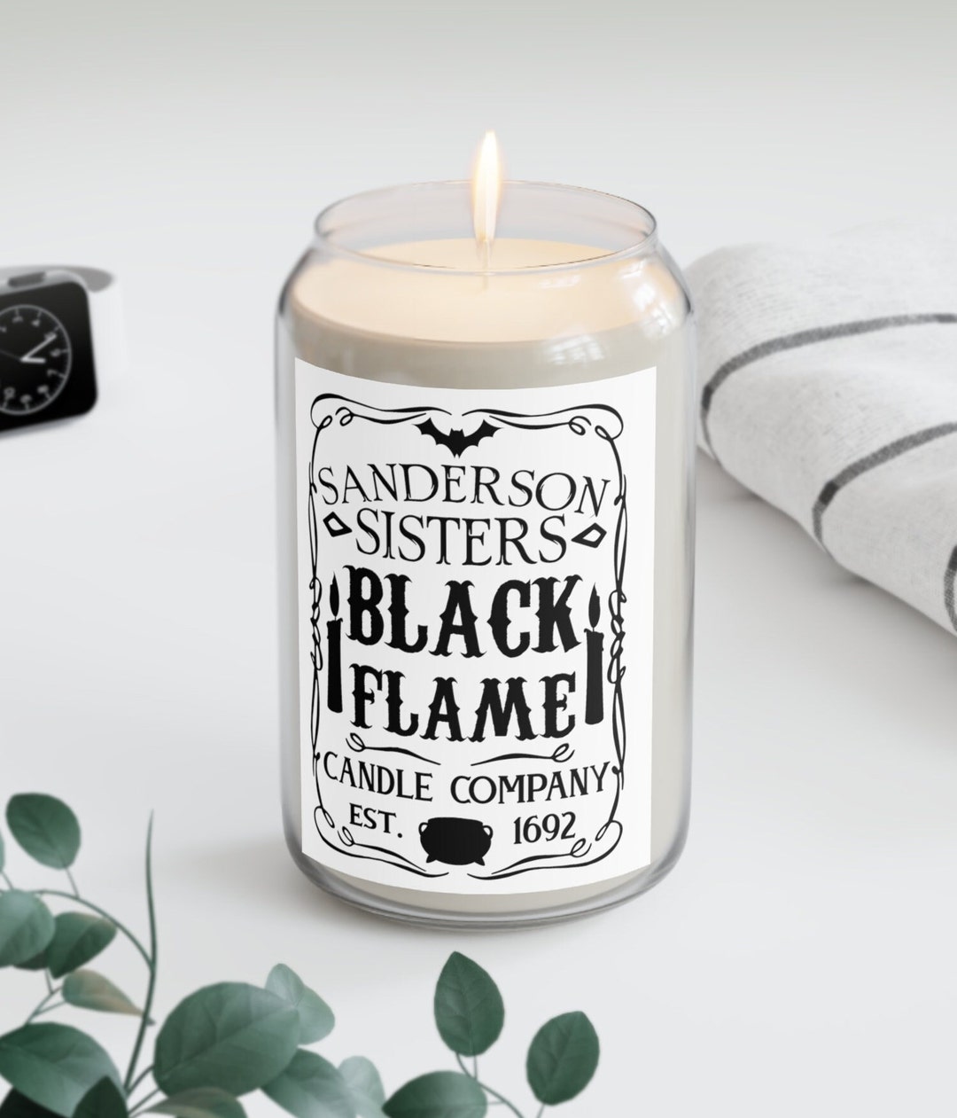 Black Flame Candle Hocus Pocus Hocus Pocus Decor Indoor - Etsy