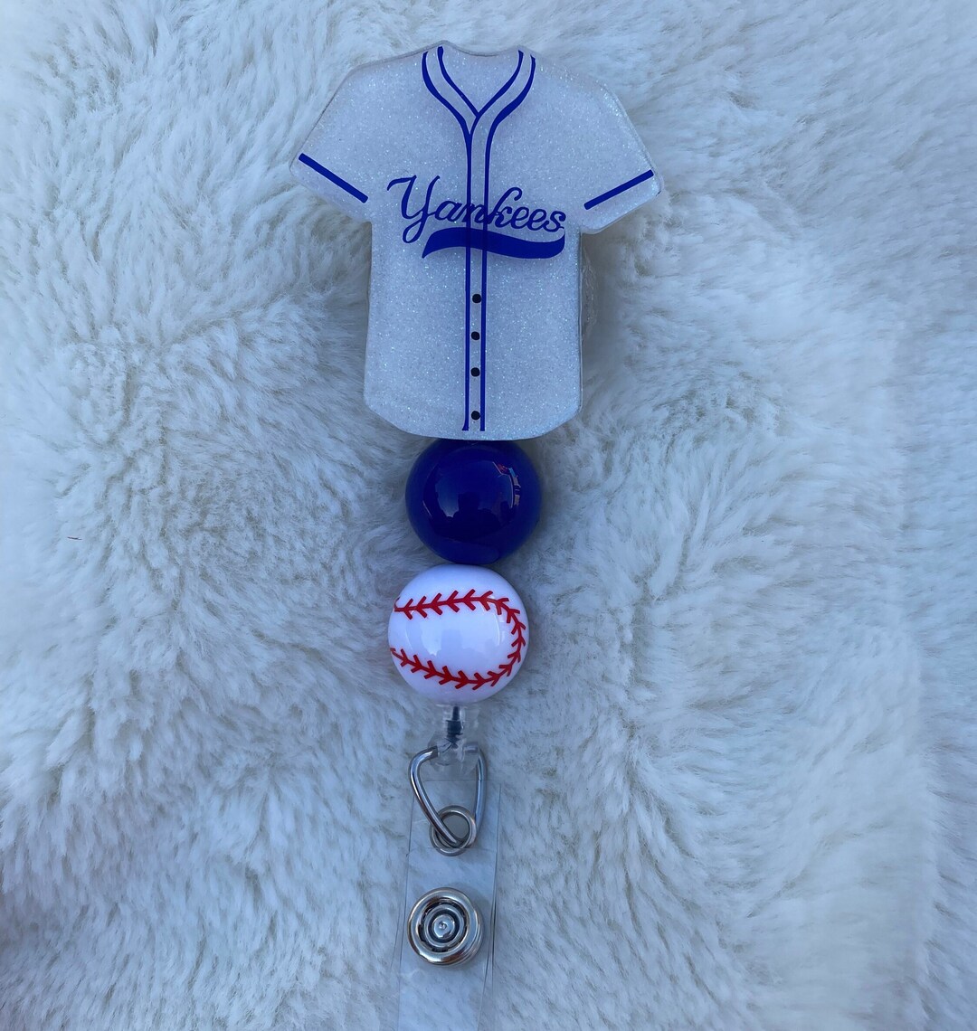 Yankees Jersey Badge Reel/ Baseball Badge Reel/ Sports Badge - Etsy