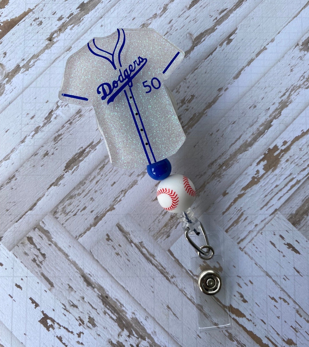 Dodgers Badge Reel Baseball Jersey Badge Reel Sports Badge - Etsy