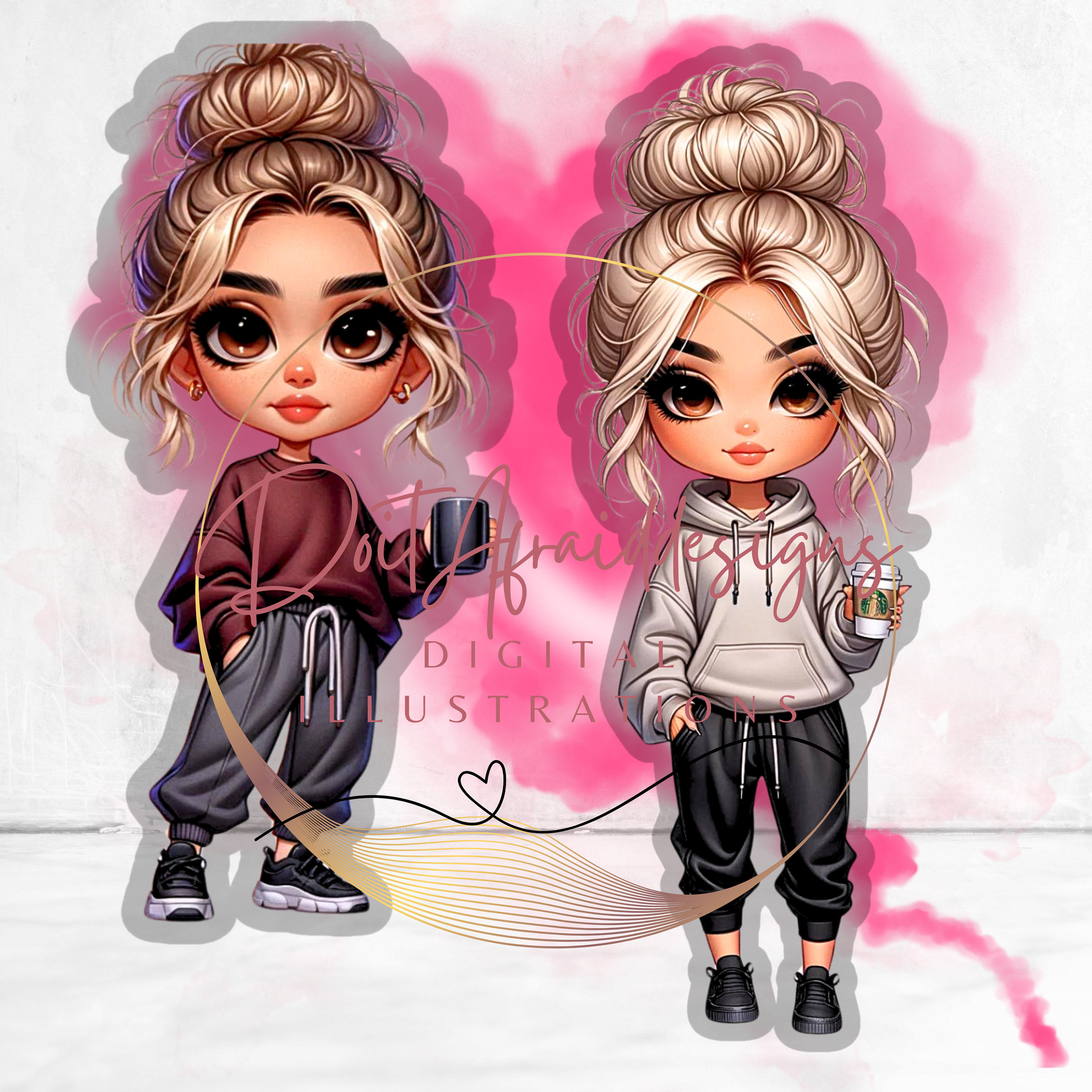 Sweatpants and Hoodies Chibis Chibi Doll PNG Chibi PNG Chibi in Hoodie ...