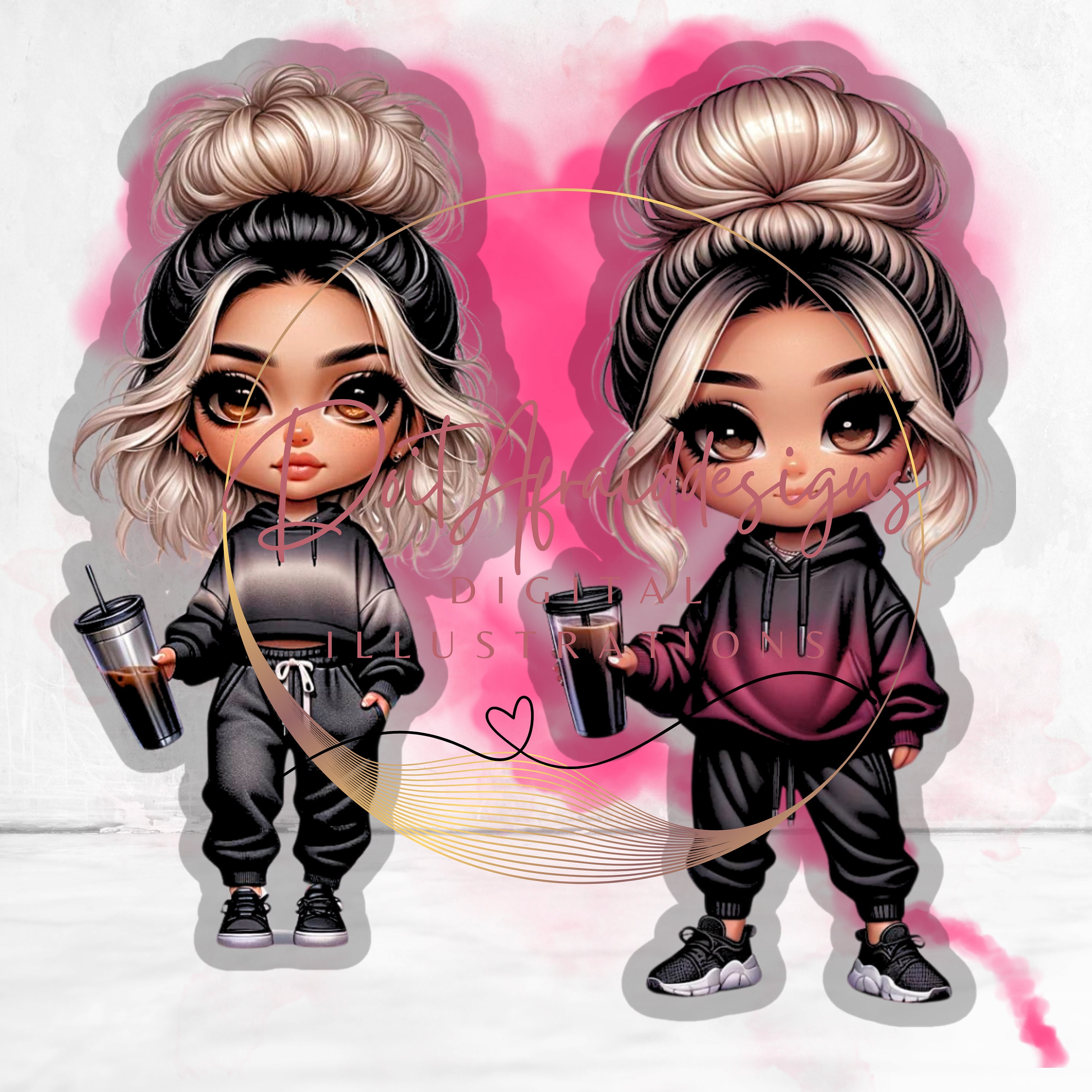 Sweatpants and Hoodies Chibis Chibi Doll PNG Chibi PNG Chibi in Hoodie ...