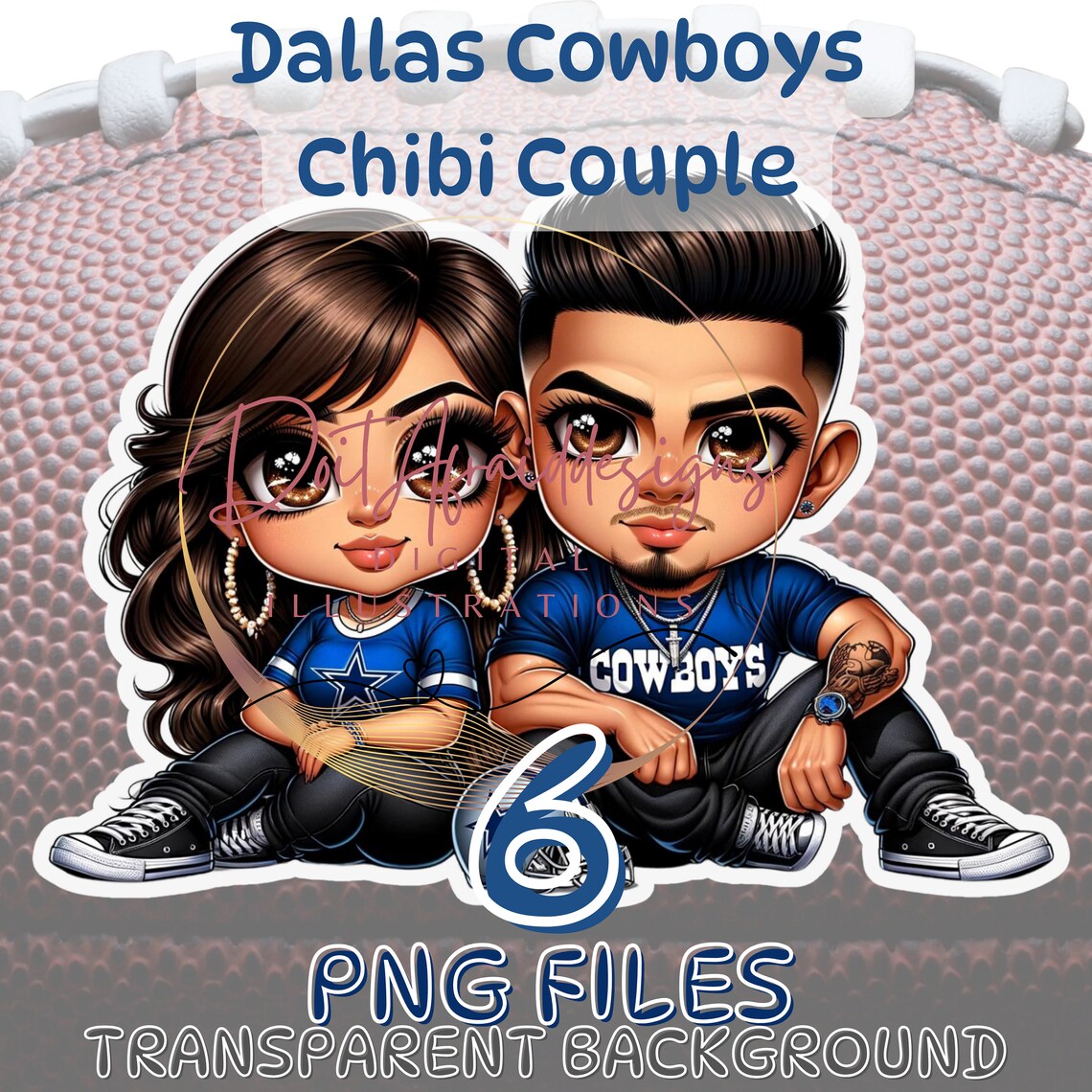 Dallas Cowboys Chibi Couple Cowboys Football Chibi Cowboys PNG Football ...