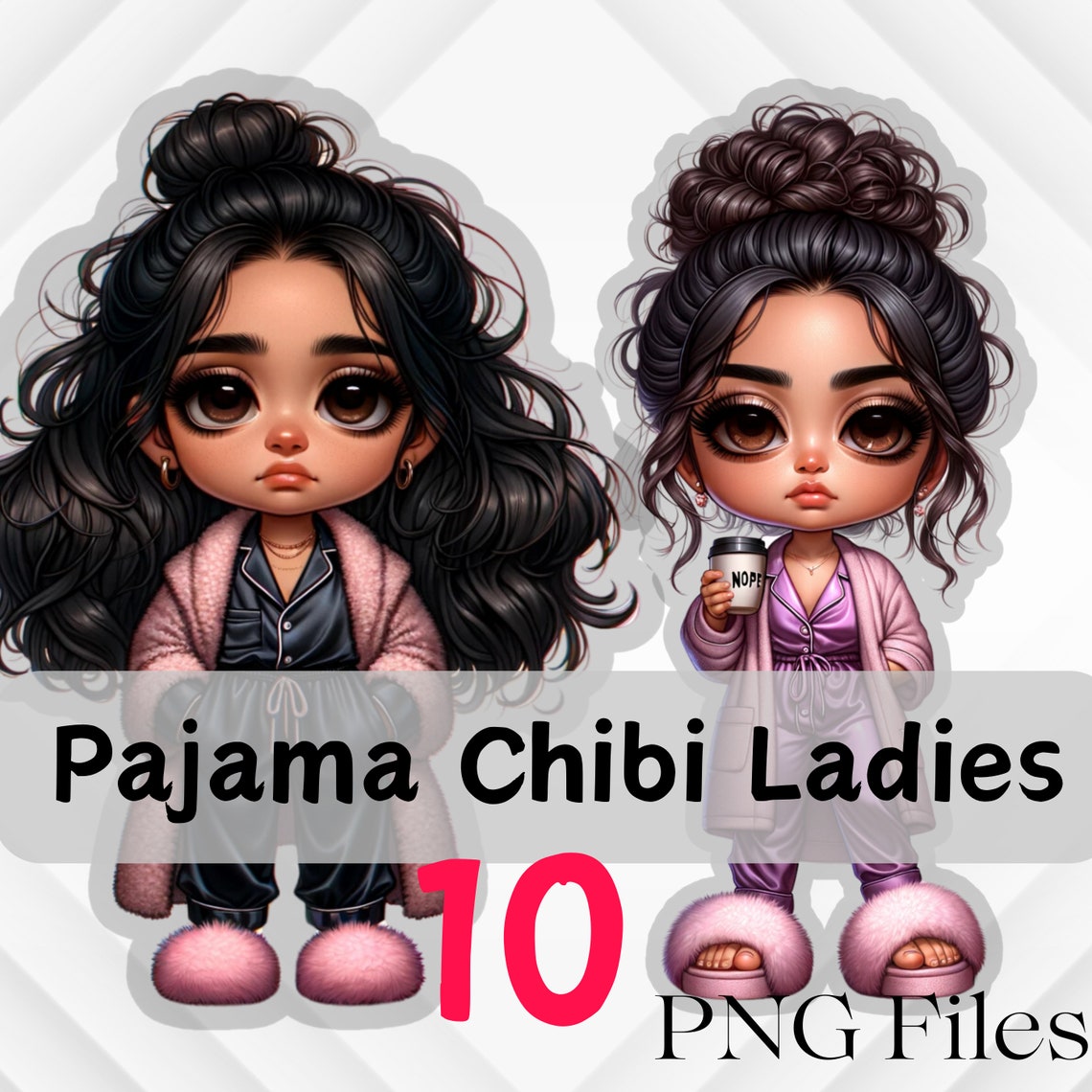 Chibi PNG Chibi Ladies PNG Chibi Clipart Chicana Chibi Pajama Chibi ...