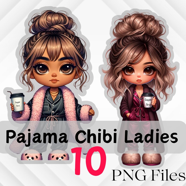 Chibi PNG Chibi Ladies PNG Chibi Clipart Chicana Chibi Pajama Chibi ...