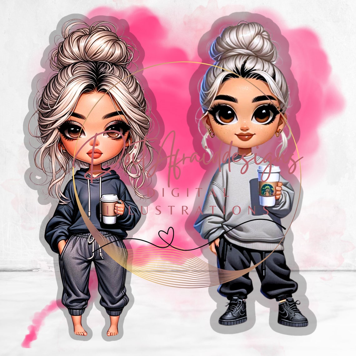 Sweatpants and Hoodies Chibis Chibi Doll PNG Chibi PNG Chibi in Hoodie ...