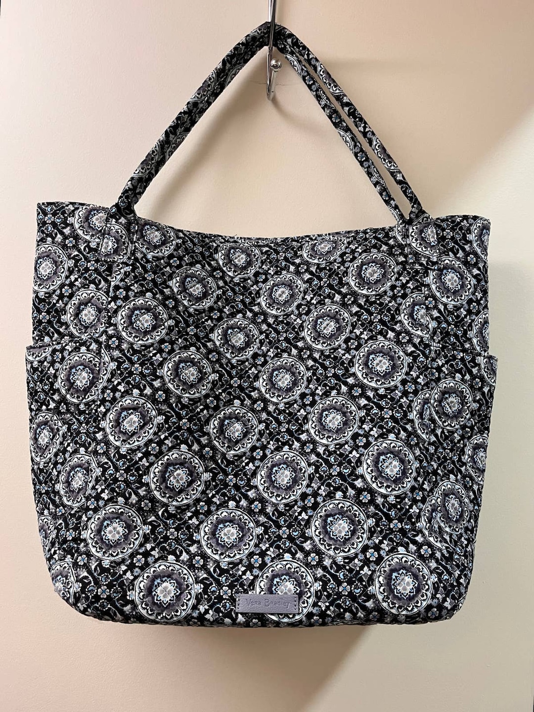 Vera Bradley Charcoal Medallion Bright Tote Bag XL Travel - Etsy