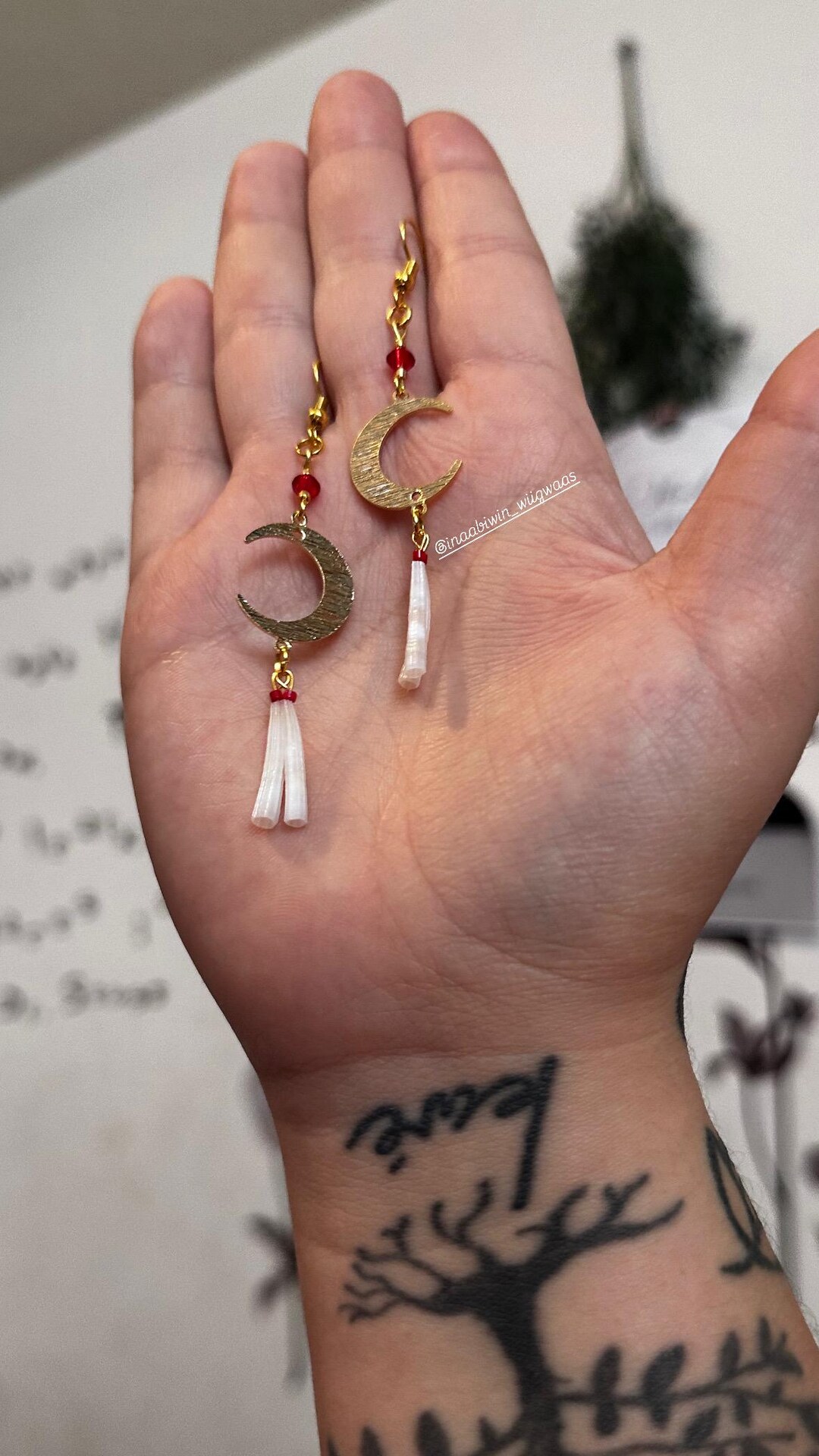 Sun/moon/heart Dentalium Indigenous Cute Earrings - Etsy