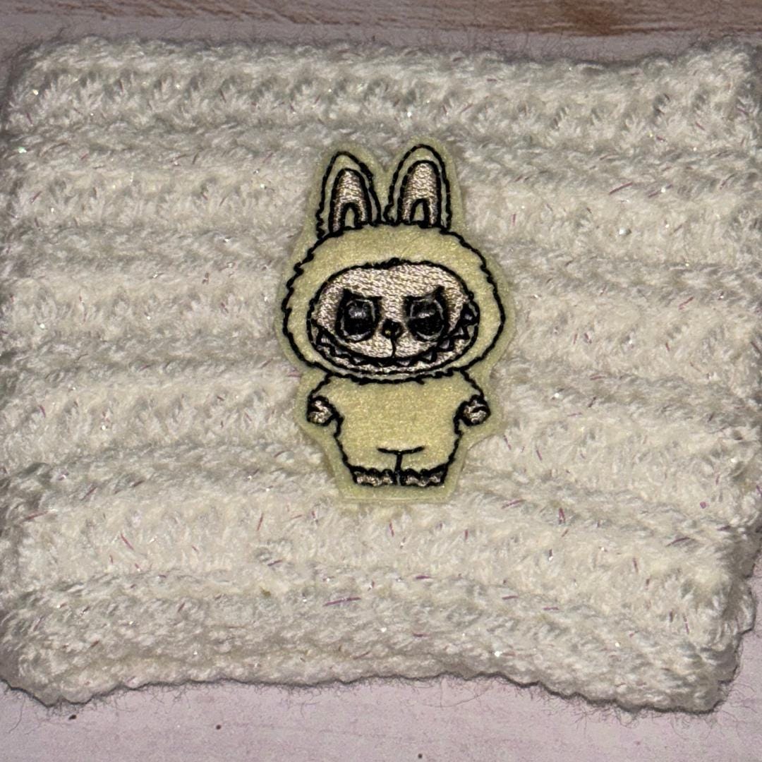 Yellow Labubu Inspired Handmade Coffee Cozy - Etsy