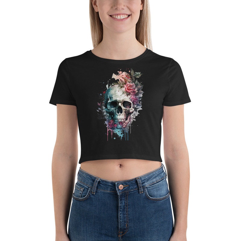Skull Crop Top - Etsy