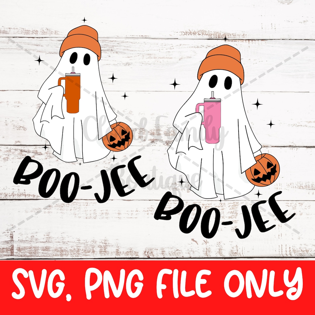 Boojee Stanley Tumbler Inspired Ghost PNG Sublimation Design Download ...