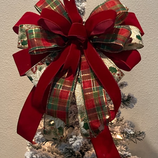 Tree Topper Bows - Etsy