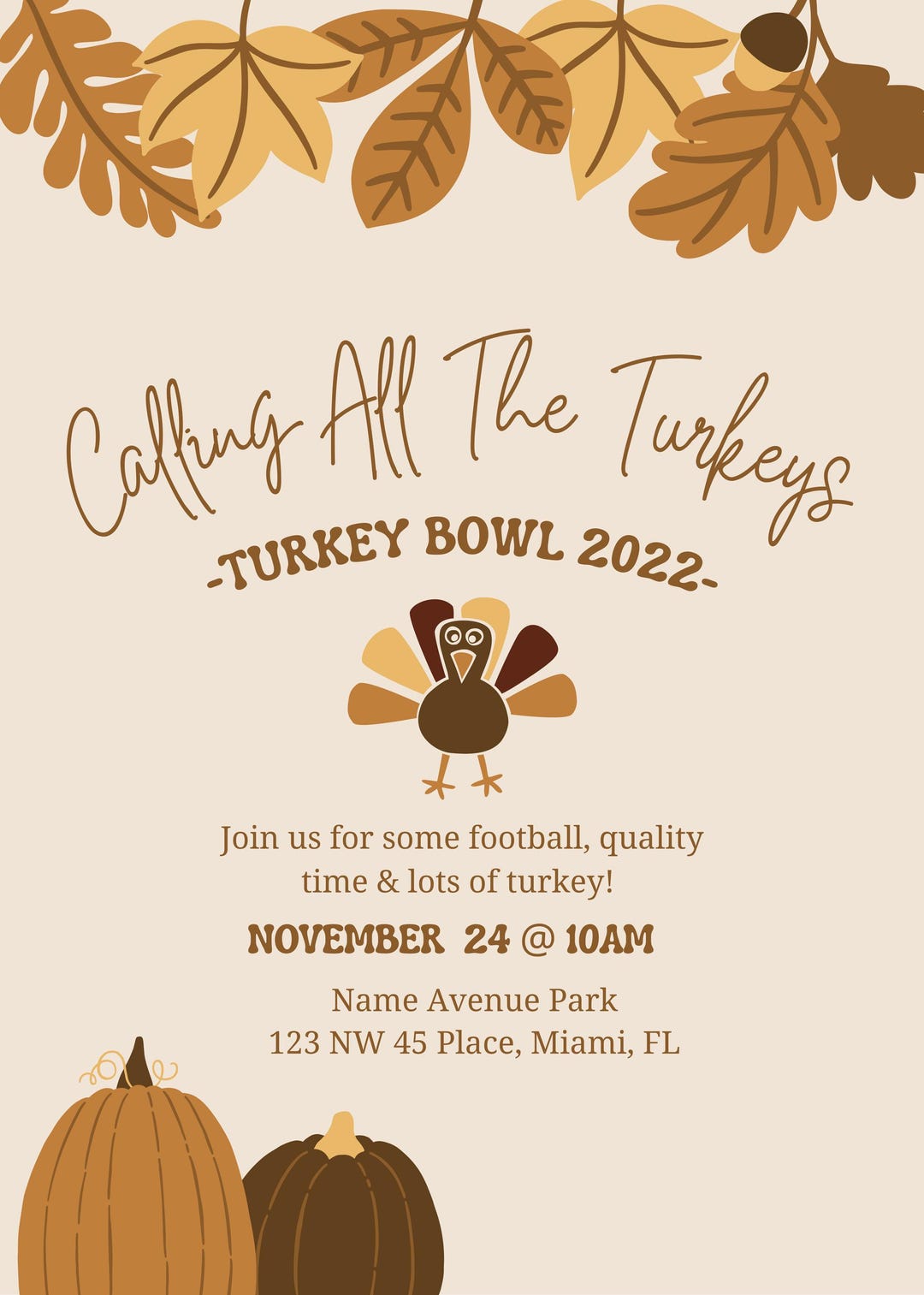 Thanksgiving Invitation Template - Etsy