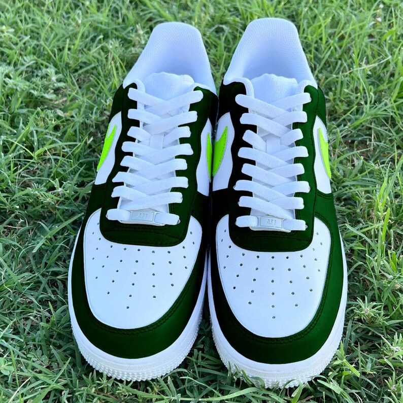 Custom Green & Grinch Green Air Force 1's - Etsy