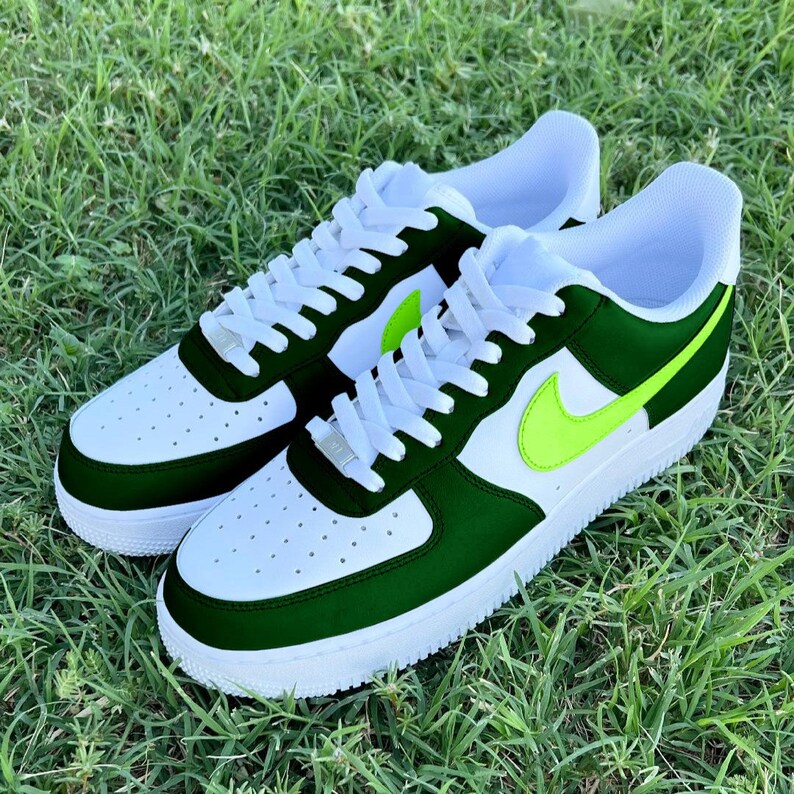 Custom Green & Grinch Green Air Force 1's - Etsy