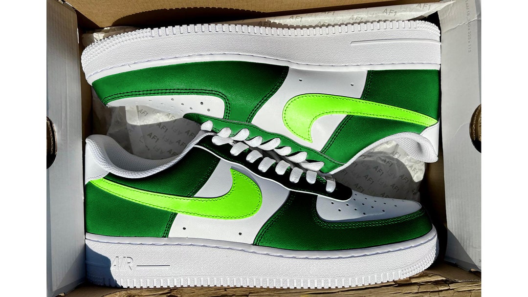 Custom Green & Grinch Green Air Force 1's - Etsy