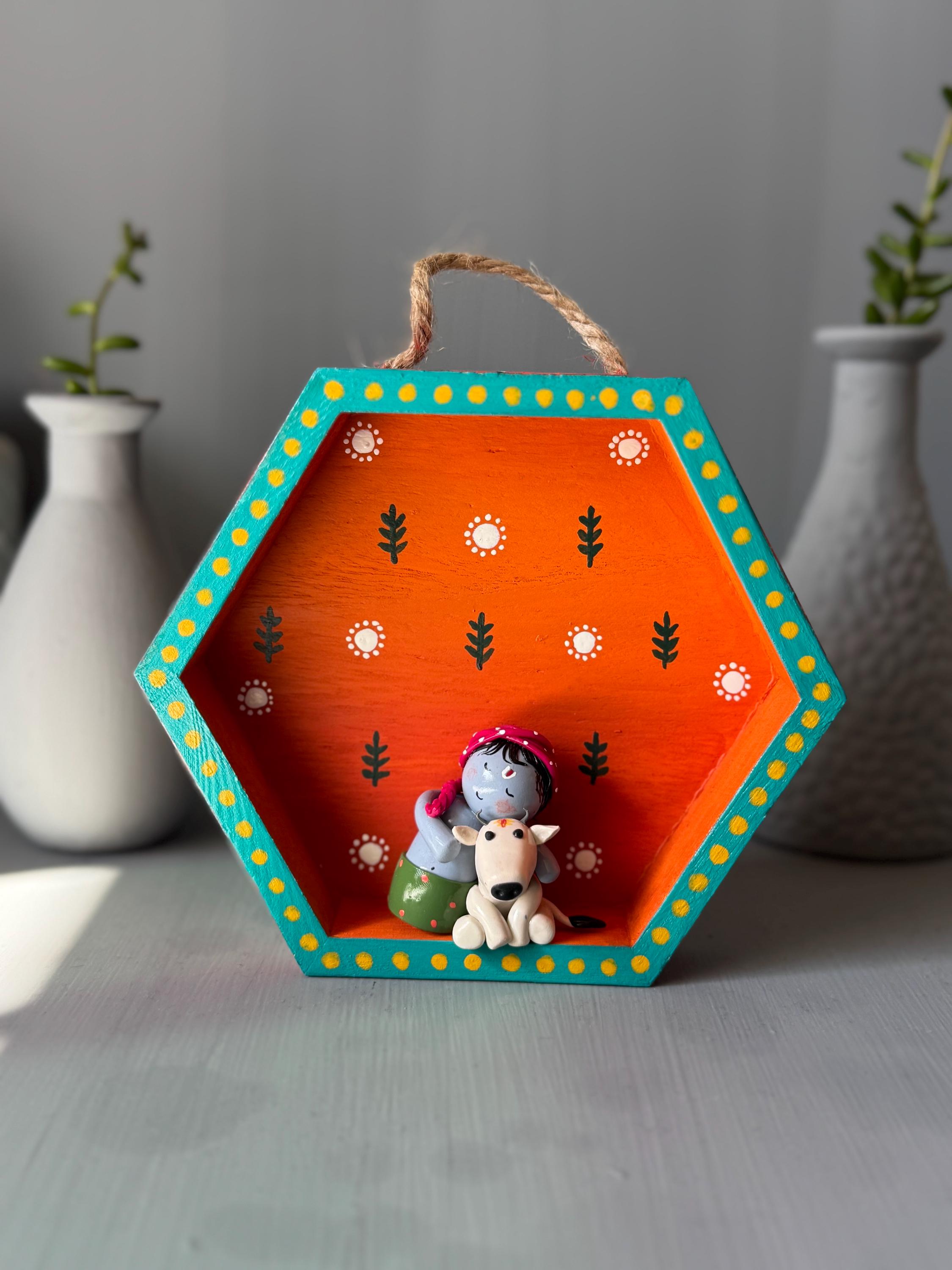 Hindu Clay Wall Art - Krishna - Etsy