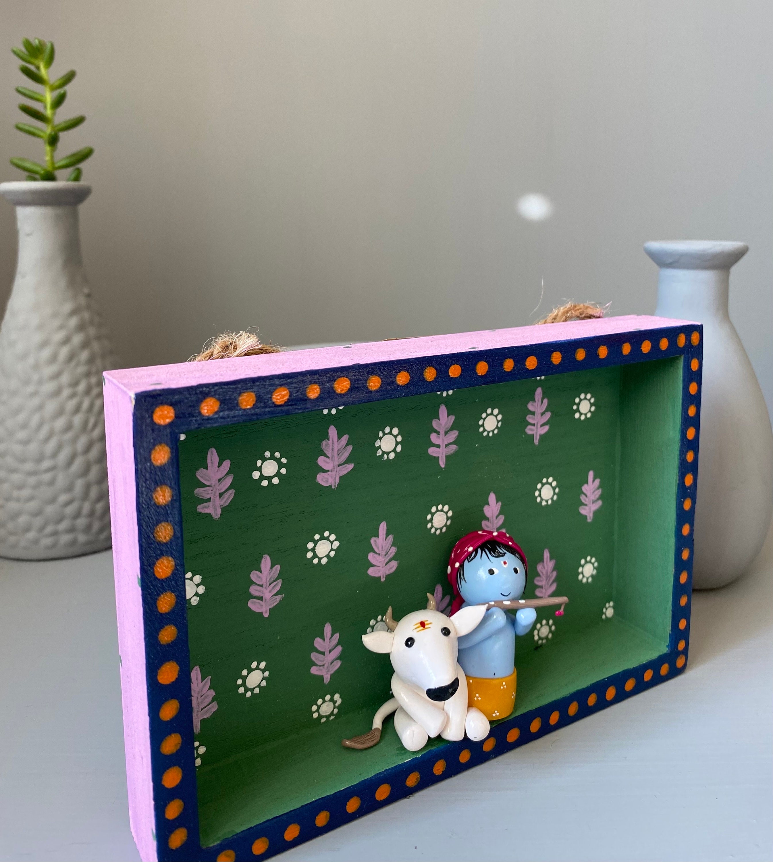 Hindu Clay Wall Art Krishna - Etsy